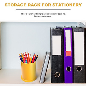 DOITOOL Ceramic Dishes Plastic Kitchen Utensil Holder Utensil Crock Cutlery Holder Spoon Spatula Holder Utensil Caddy Organizer for Kitchen Countertop Yellow Spoons Silverware