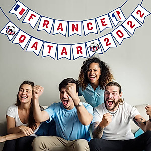 France Qatar 2022 European World Cup Paper Banner - Football Soccer Team Banner France World Cup 2022 Party Decorations