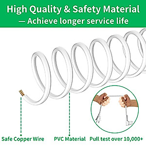 3-Foot Power Cord Extension Compatible with Sonos One, One SL and Play 1 Speakers Power Cable Replacement AC Power Cord - Power Supply Cable - White