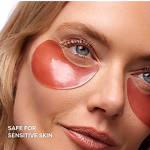 DRMTLGY Brightening Eye Masks (30 Pairs) - Caffeine Eye Masks for Dark Circles and Puffiness with Hyaluronic Acid, Eye Patches for Puffy Eyes