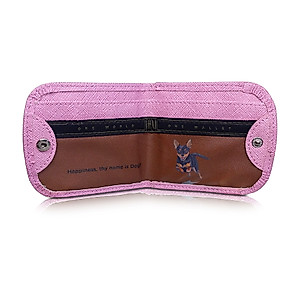 Taxi Wallet – Vegan Material, Chihuahua – A Simple, Compact, Front Pocket, Folding Wallet, that holds Cards, Coins, Bills, ID – for Men & Women
