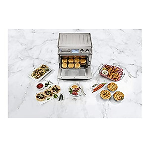 Cuisinart TOA-95 Large Digital Airfryer Toaster Oven Bundle with Metallic 4-Piece Non-Stick Toaster Oven Bakeware Set (2 Items)