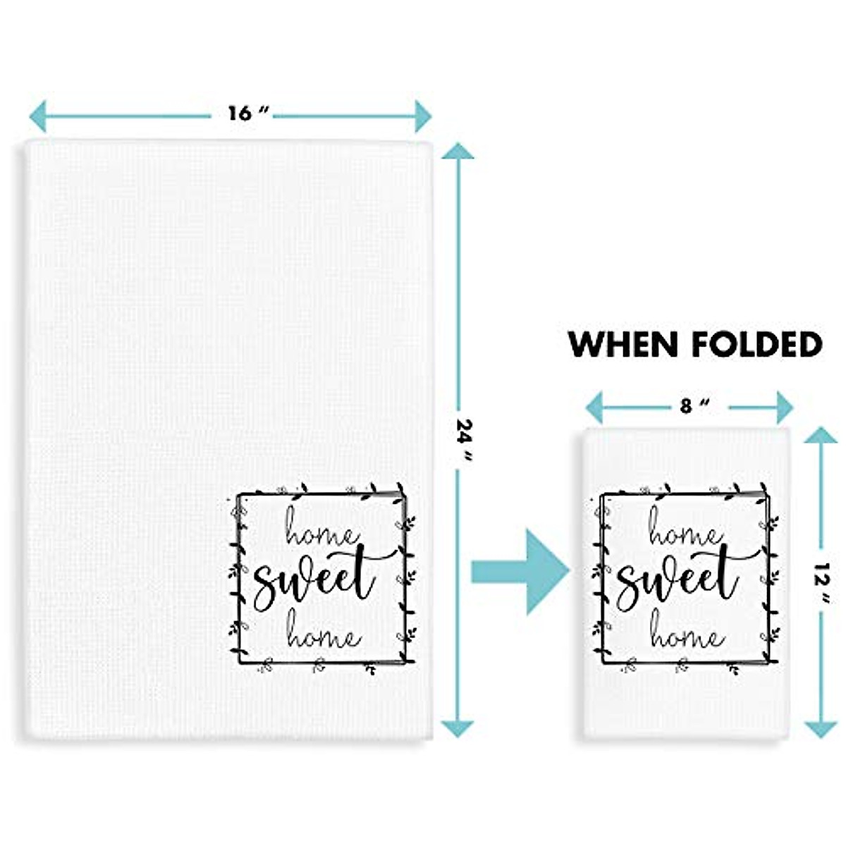 Peaces of Joy Home Sweet Home Funny Hand Towel Sayings for Bathrooms, Rustic Cute Dish Bathroom Fingertip Towels for Home, Decorative Farmhouse Cloths Bath Sign Gifts