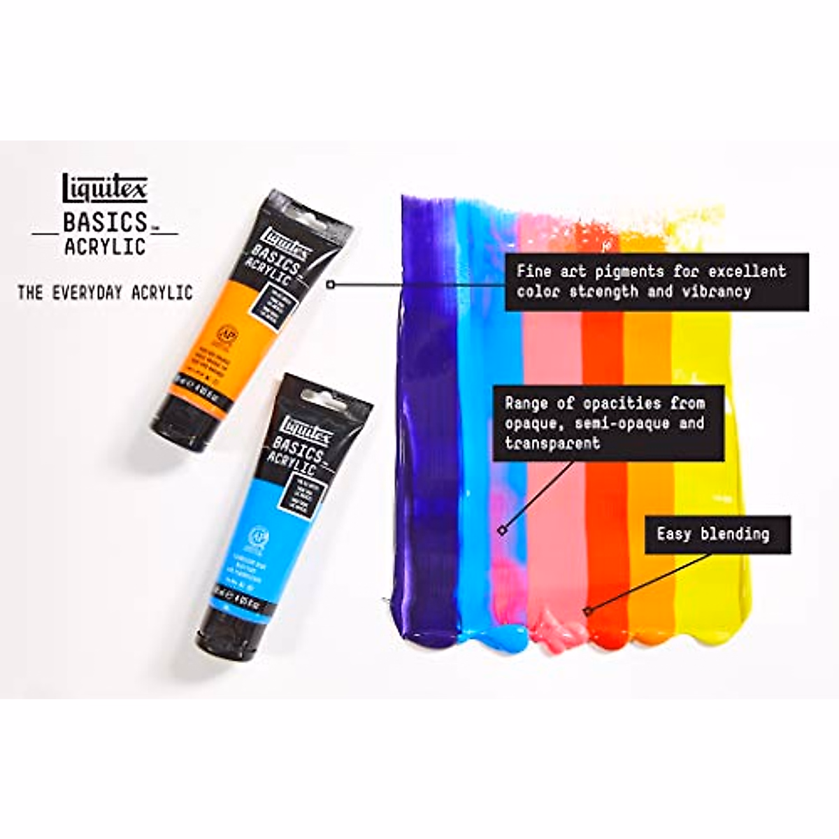 Liquitex BASICS Acrylic Paint, 250ml (8.5-oz) Tube, Turquoise Blue