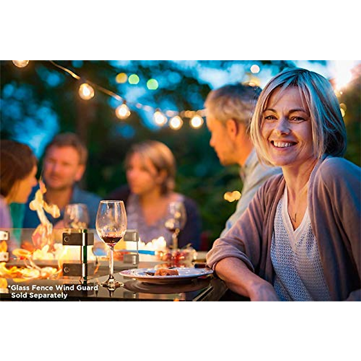 Outland Living 410 Series - 36-Inch Outdoor Propane Gas Fire Table, Espresso Brown/Square