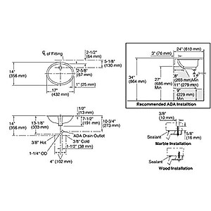 KOHLER K-2209-0 Caxton Under-Mount Bathroom Sink, White
