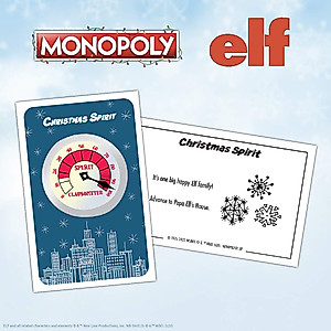 Monopoly Elf | Based on Christmas Comedy Film Elf | Collectible Monopoly Game Featuring Familiar Locations and Iconic Moments | Officially Licensed Monopoly
