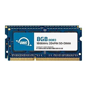 OWC 16GB (2 x 8GB) PC14900 DDR3 1866MHz SO-DIMMs Memory RAM Upgrade Compatible with 2015 (Late) iMac 27" w/Retina 5K Models and Compatible PCs (OWC1867DDR3S16P)