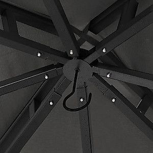 MASTERCANOPY Outdoor Garden Gazebo for Patios with Stable Steel Frame(10x12, Dark Gray)