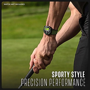 STUNNING SELECTION Alpine CORDURA fabric top and water resistant leather lining watch strap with Quick Release Spring Bars - Olive Green 22 mm