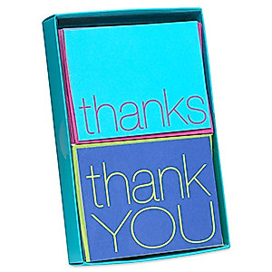 American Greetings Thank You Cards with Envelopes, Bold Multicolored (50-Count)