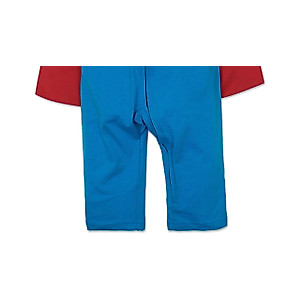 WARNER BROS Justice League Superman Infant Baby Boys Zip Up Cosplay Costume Coverall and Cape 18 Months