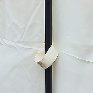 Outsunny 11.5' Patio Gazebo, Outdoor Gazebo Canopy Shelter with Curtains, Romantic Round Double Roof, Solid Steel Frame for Garden, Lawn, Backyard and Deck, Cream White