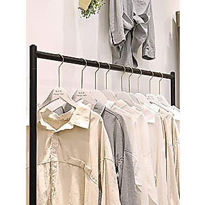 FONECHIN Industrial Pipe Clothing Rack for Clothing Display, Heavy Duty Garment Rack for Bedroom Retail Boutique Use (59" L)