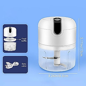 Multi Functional Cooking Electromechanical Meat Mince Machine Home Meat Grinder Garlic Rope (White, One Size)