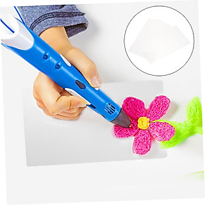 EXCEART 10pcs Transparent Drawing Board 3D Pen Pad 3D Pen Stencils 3D Printer Pen Mat 3dpen Pad 3 Accessories Drawing Paper for Kids Plastic Basic Template PVC Album White Canvas Child