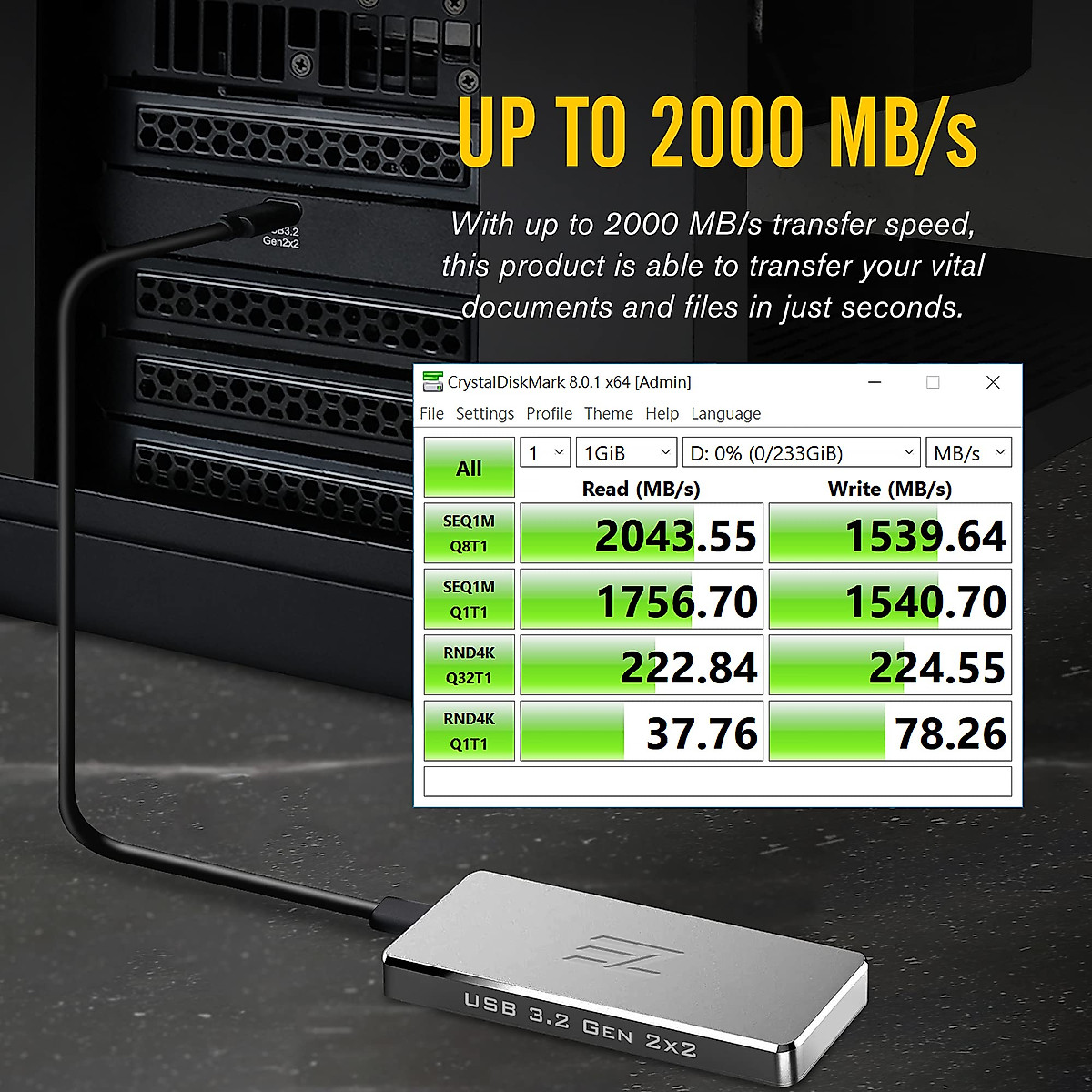 EZDIY-FAB USB3.2 Gen2x2 Type-E Front Panel Internal Expansion Card 20 Gbps PCI Express 3.0 X4 Adapter for Desktop PCs (ASM3242)