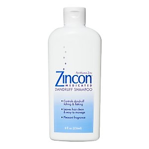 ZINCON Medicated Dandruff Shampoo, for Dry, Itchy Scalp Care & Anti-Dandruff with Immediate Soothing Relief - 8 Fl Oz