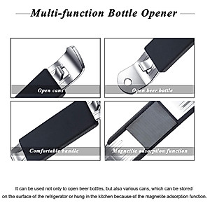 3 Pieces Magnetic Bottle Openers Can Opener Classic Beer Opener Stainless Steel Small Bottle Opener Can Tapper with Magnet for Camping and Traveling HANCELANT