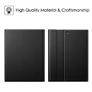FINTIE Keyboard Case for iPad 6th / 5th Generation (2018/2017), iPad Air 2 / Air 1 (9.7 Inch) - [Built-in Pencil Holder] Soft TPU Back Cover w/Magnetically Detachable Keyboard, Black