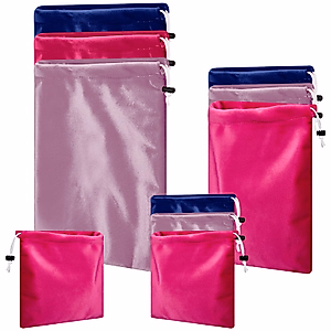 9 Pcs Adult Game Toy Storage Bags Drawstring Gift Bags Pouches for Toys Lightweight Toy Organizer Stuff Sack Multi Purpose Foldable Ditty Bag Toy Bag Sunglasses Home Travel Pouch for Women, 3 Sizes