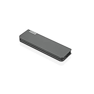 Lenovo USB-C Mini Dock, 7-in-1 Portable Dock with HDMI, VGA, USB-C, USB 3.1, USB 2, 3.5mm Audio, Ethernet, 45W Charging, Compatible with Lenovo, Apple & USB-C Laptops, G0A70065US