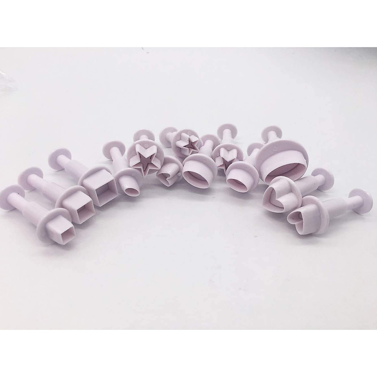 Fondant Cutter 13pcs/ Set, Geometric MultiCutters for Cake Design - Round Square Oval Heart - Small, Medium & Large Size