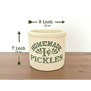 Handmade with Love by Fatima. Utensils holder in Monica’s kitchen. Homemade 1 cent Pickles Jar. Housewarming Gift. Great present for your friends. Totally Handmade.