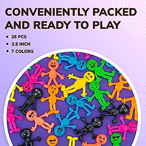 Bulk Toys - 2.5 Inch Stretchy Emoji Toys - Figurines for Kids - 100 Pcs Small Figurines for Party Favors - Fillers Goodie Bag Supplies - Pinata Stuffers - Bulk Gifts for Kids - Vending Machine Toy