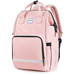 Diaper Bag Backpack, Hanke Diaper Bags Multifunction Large Maternity Baby Nappy Bag with Stroller Hooks & Insulated Pocket,Pink