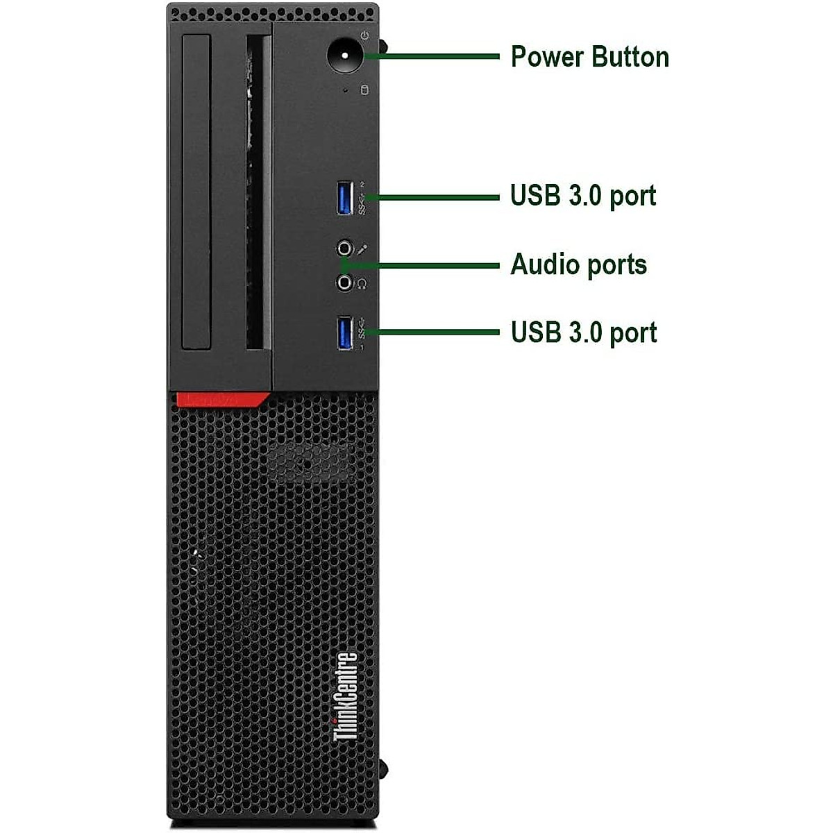 Lenovo THINKCENTRE M700 SFF Business Desktop Computer (Intel Dual-Core i3-6100 3.70GHz, 8GB DDR4, 256GB SSD, WiFi, Bluetooth, Dual Monitors Supported, Windows 10 Pro) (Reed) Black