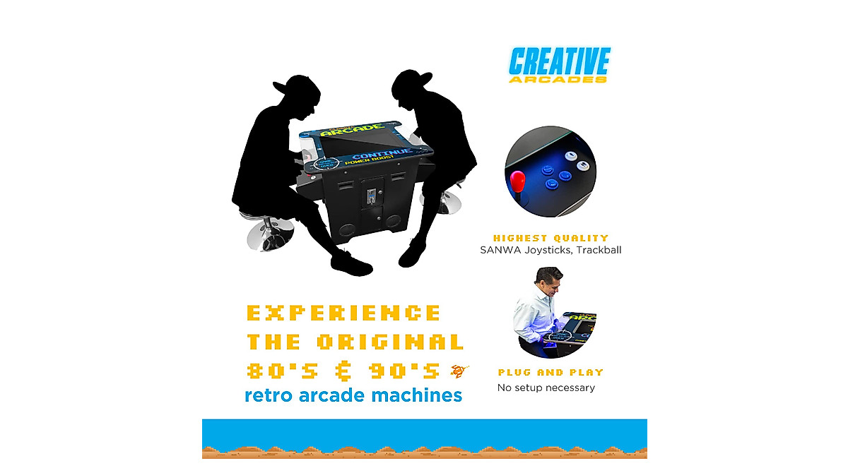 Creative Arcades Full Size Commercial Grade Cocktail Arcade Machine | 2 ...