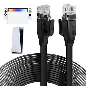 FANPL Cat 6 Ethernet Cable for Nintendo Switch OLED (Black)