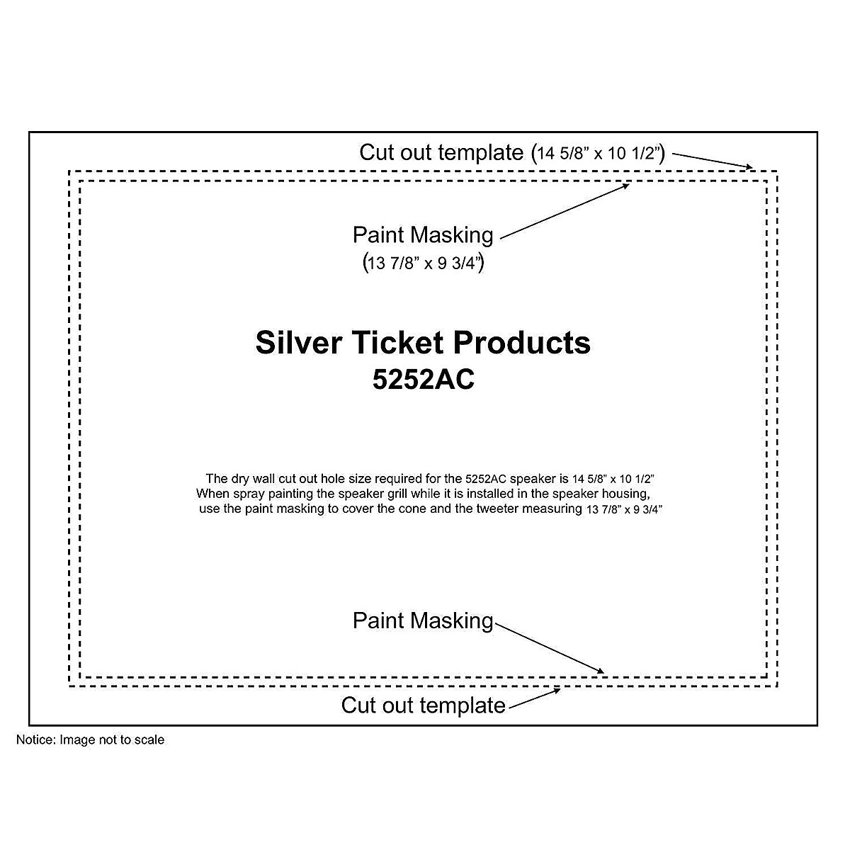 Silver Ticket Products in Ceiling Speaker Package 5.1, 1 x Center Channel, 1 x Left & 1 x Right Channel, 2 x Surround Speakers.