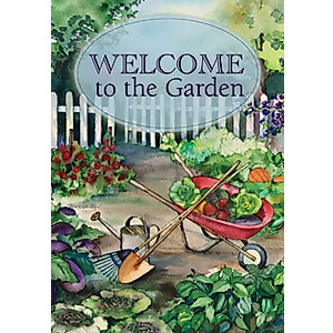 Toland Home Garden 111166 Welcome Garden Flower Flag 12x18 Inch Double Sided Flower Garden Flag for Outdoor House Welcome Flag Yard Decoration