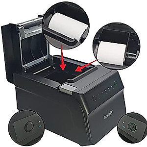 Scangle SGT-88IV Desktop USB Direct Thermal POS Receipt Printer - with USB/Serial/Ethernet Ports - Work on Windows XP//7/8/8.1/10/Linux/Android