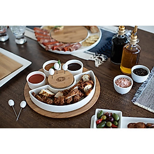NFL San Francisco 49ers Symphony Laser Engraved Serving Dish, One Size, Natural Wood