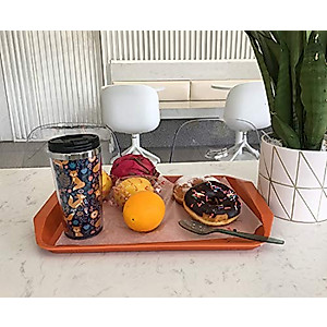 NVJUI JUFOPL Fox Flower Travel Coffee Mug for Men Women, With Flip Lid, Stainless Steel, Water Bottle Cup 15 oz