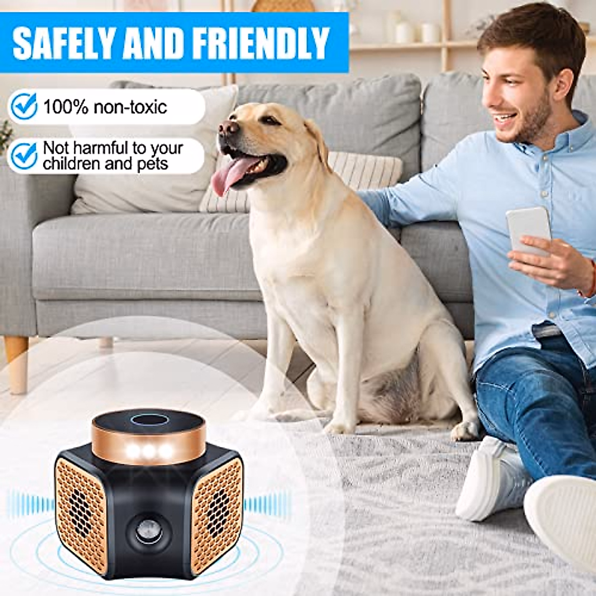 Qualirey 2 Pack Rodent Repellent Ultrasonic Mouse Repellent Plug-in Ultrasonic Pest Squirrel Repellent Rat Bat Deterrent with 9 LED Lights for House, Attic, Garage, Apartment Indoor Outdoor(Brown)