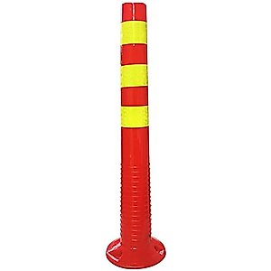 BREWIX Parking Post, Parking Barrier, for Parking Lot Car Parking Space Lock Bollard,Plastic Traffic Post for Security Driveway Parking Parking
