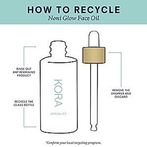 KORA Organics Noni Glow Plumping Face Oil | Nourish & Illuminate | Certified Organic | Cruelty Free | 0.34 fl oz