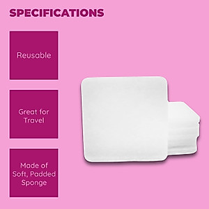 Jacent Mini Exfoliating Sponges: Square Facial Cleansing and Makeup Removal Pads, Suitable For All Skin Types