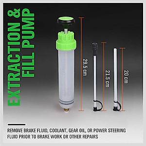 SWANLAKE 200cc Fluid Extractor, Extraction&Fill Pump,Fluid Syringe Pump Manual Suction Vacuum Fuel Car Transfer