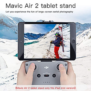 RCGEEK Tablet Clip Mount Holder Extender Kit Compatible with Air 3 / Mini 3 Pro/Mini 2 / Mavic 3 / Air 2 / Air 2S Drone Controllers Removeable Extended Stand Accessory