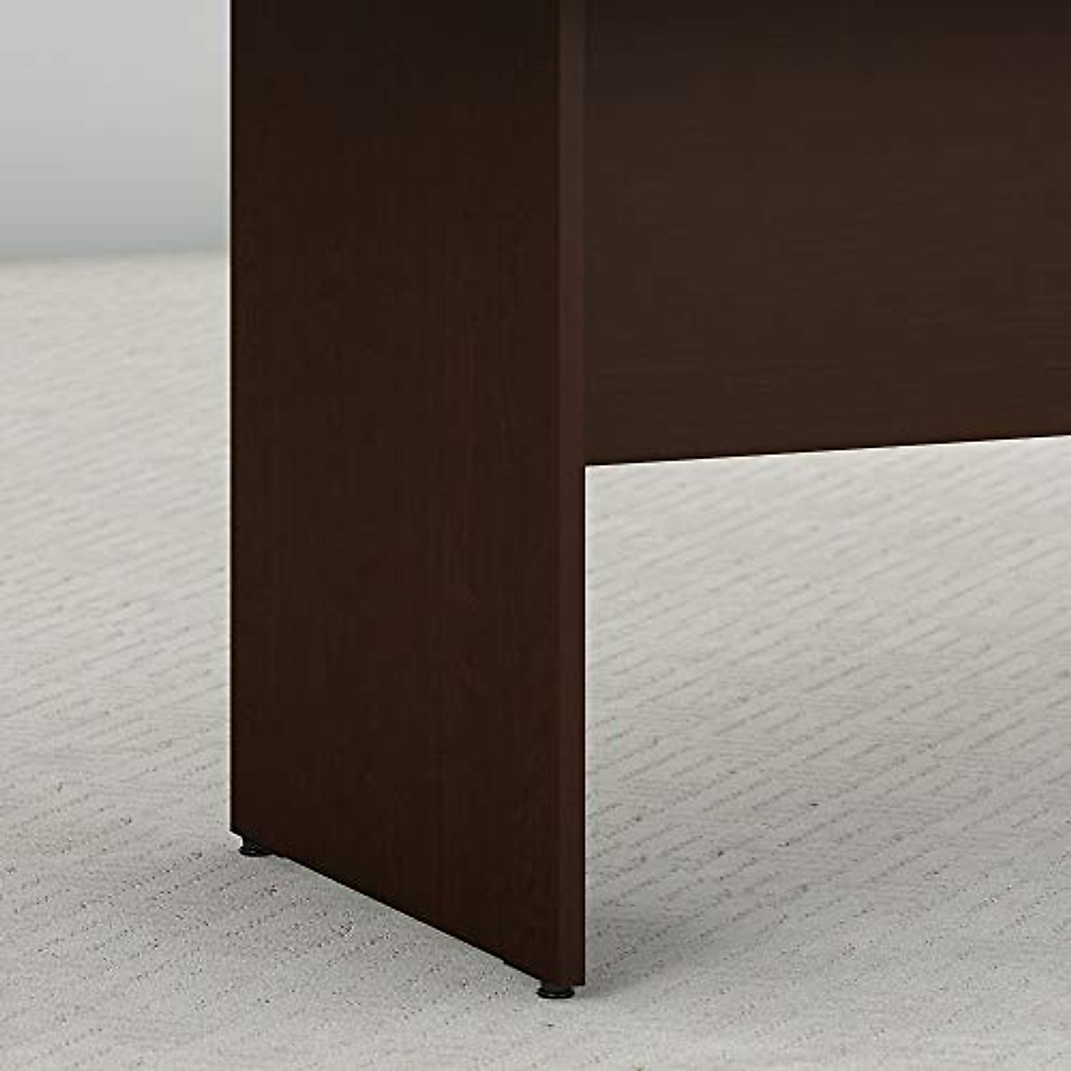 Bush Business Furniture 120" x 48" Boat Top Conference Table with Wood Base, Mocha Cherry
