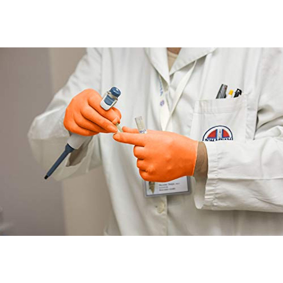 ASAP Orange Nitrile Powder Free Examination Gloves, Disposable, 4.5 mil, Orange (Box of 100) (Medium)