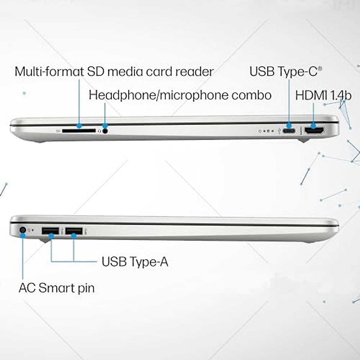HP 2023 Newest Laptop,15.6" HD Display, AMD Ryzen 3 5300U(4-core) Processor, 8GB RAM, 256GB SSD, AMD Radeon Graphics, Webcam, Numeric Keypad, Wi-Fi, Bluetooth, Alpacatec MicroSD, Windows 11 Home