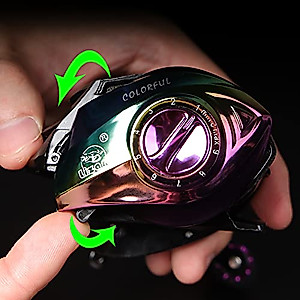 ANGLERDREAM Baitcasting Reel Left Hand 7.2:1 Gear Ratio High Speed Smooth Baitcast Fishing Reel Lightweight Baitcasters 9+1 Shielded Bearings 10 Level Magnetic Brake System Double Handle Casting Reels