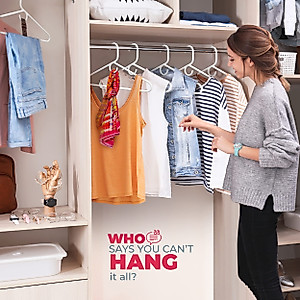 Made in USA Heavy Duty Plastic Clothes Hangers Bulk, 20 30 50 100 Pack Available, Strong Plastic Hangers, Jacket Coat Hangers, Thick Plastic Hanger for Closet and Clothing Hangars (06pk White)