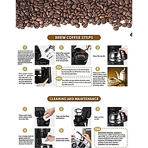 Gevi 4 Cups Small Coffee Maker, Compact Coffee Machine with Reusable Filter, Warming Plate and Coffee Pot for Home and Office